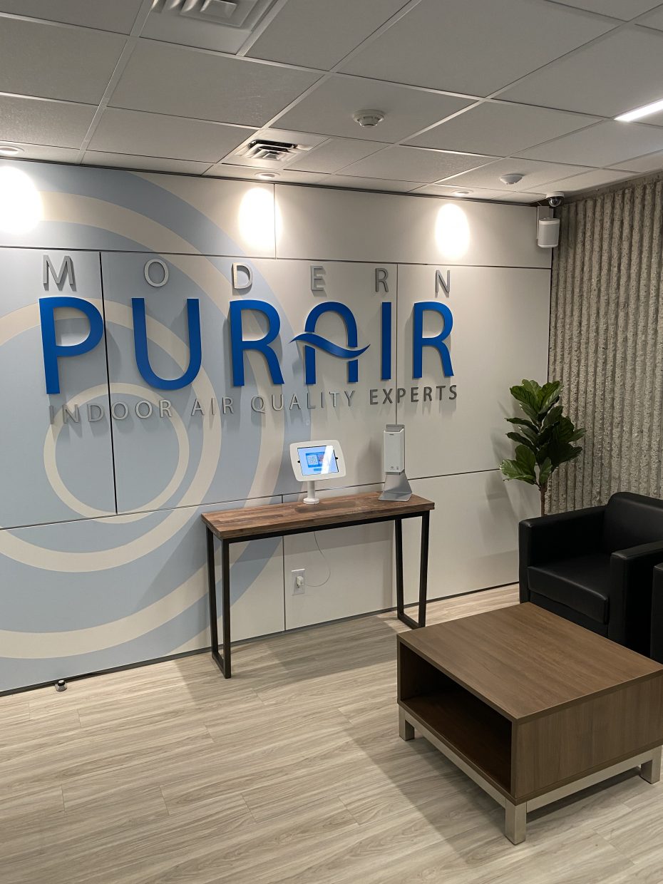 Modern PURAIR opens new office safely with The Receptionist for iPad